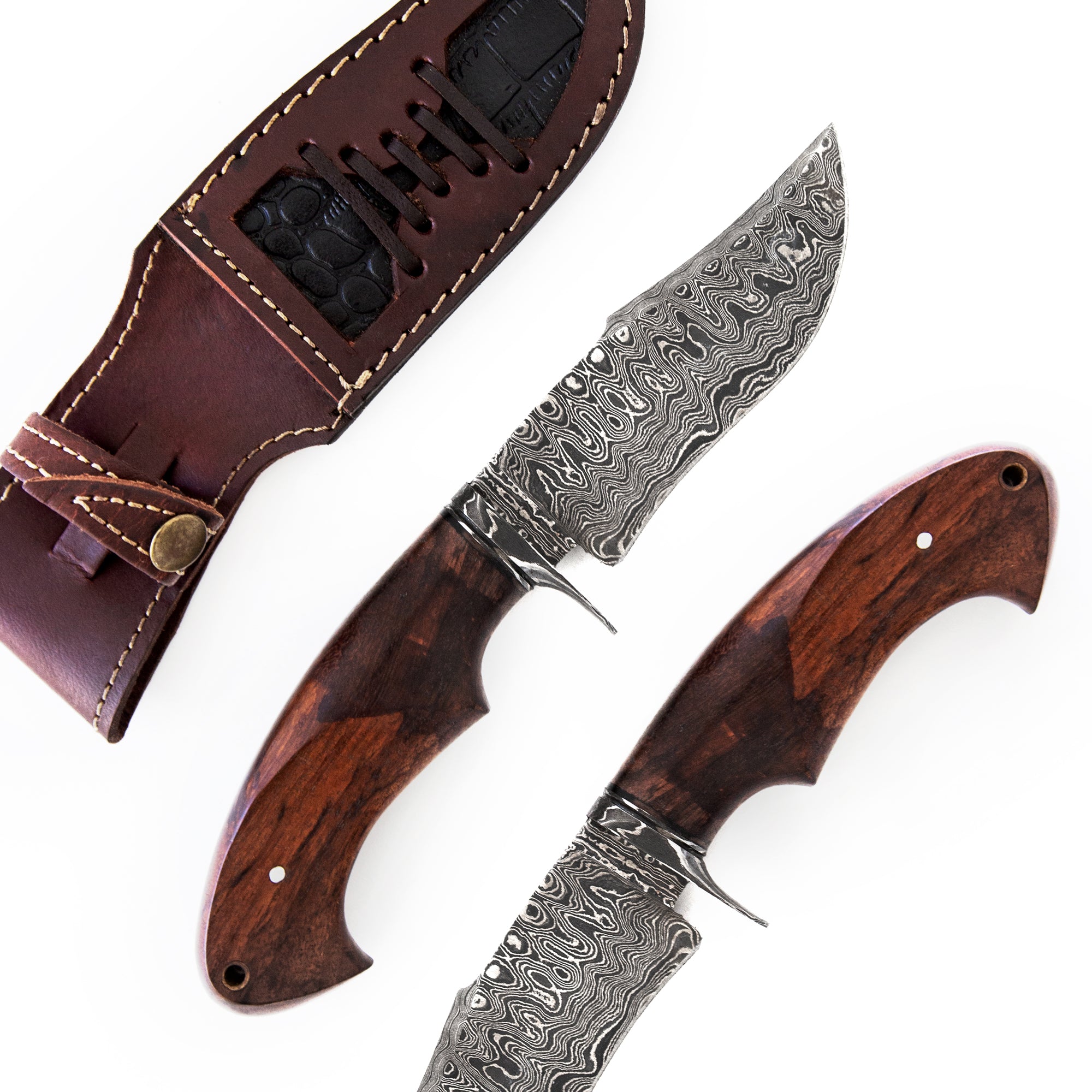 Snake Hunter Damascus Hunting Knife – Bigcat Knife